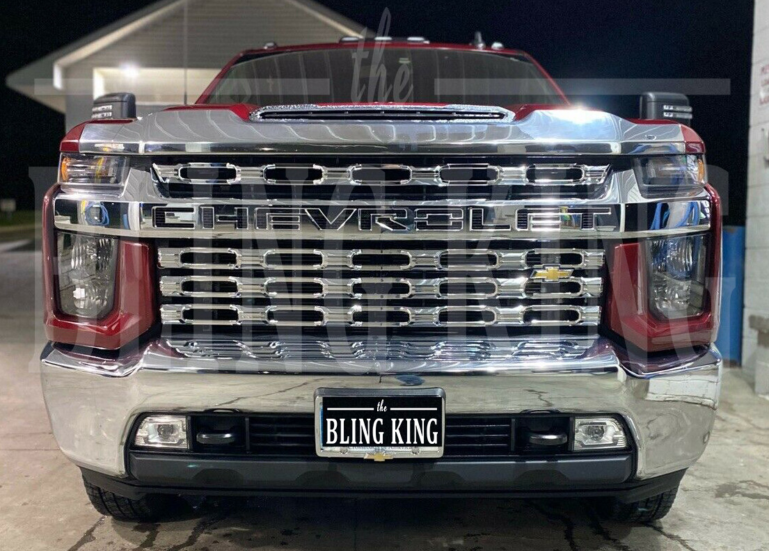2020-2023 Chevy Silverado 2500 HD chrome grille insert grill overlay LT ...