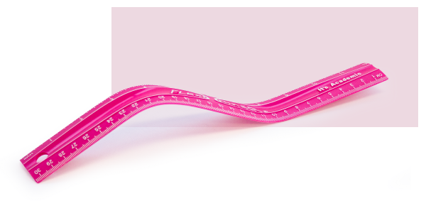 Flexible Ruler Flexi Ruler It's Academic 4 Pack 4 Colors NEW | eBay