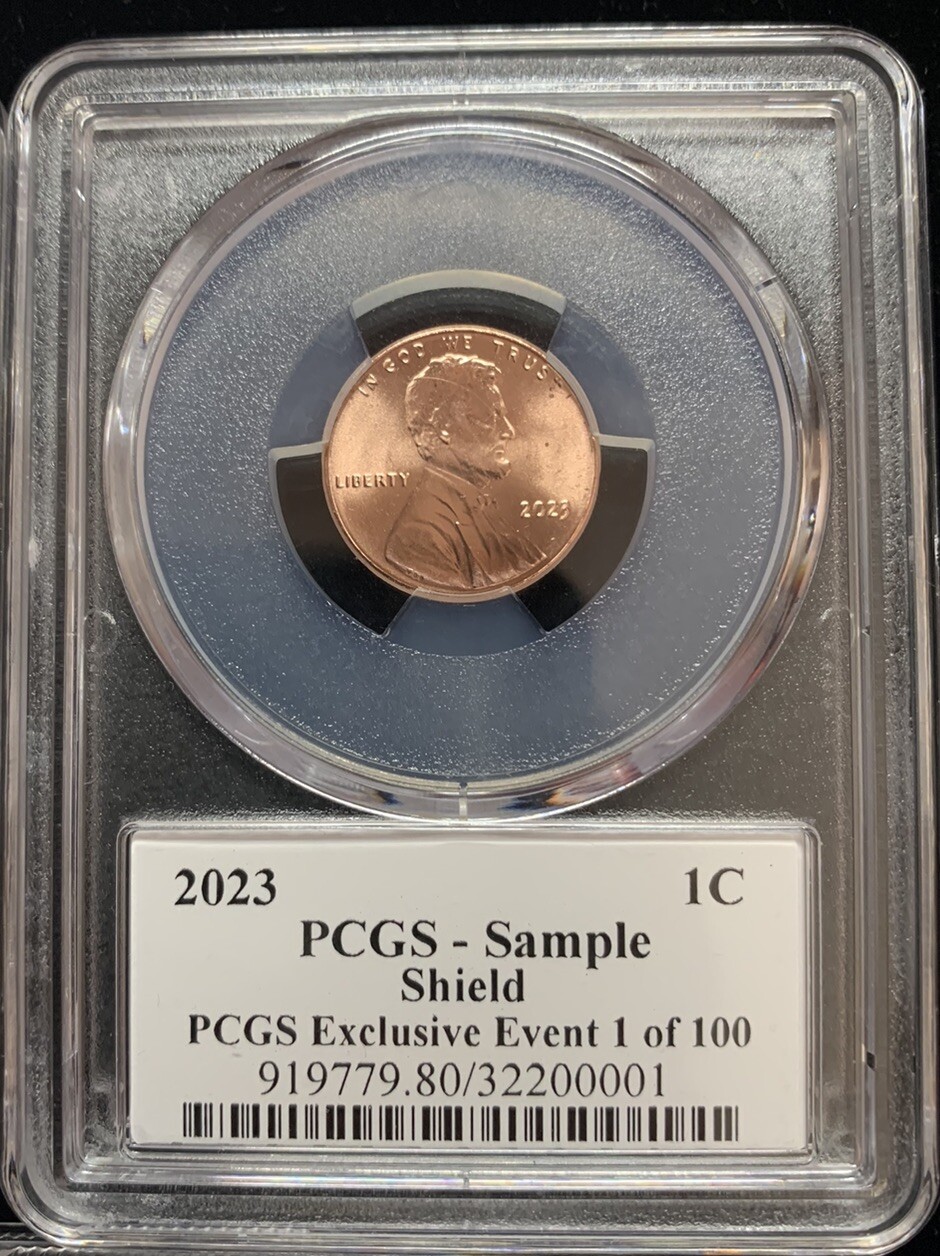 2023 ANA Worlds Fair Of Money Sample Slab Set. 5 Samples: 2 PCGS, 1 CAC ...