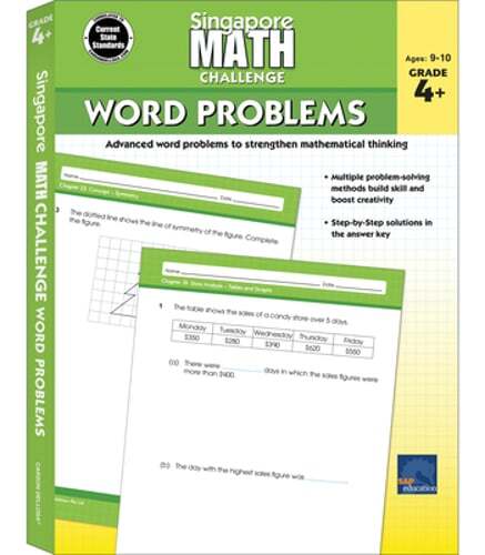 Singapore Math Challenge Word Problems, Grades 4 - 6: Volume 3 by ...