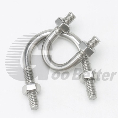 M6 M8 M10 M12 Round Metric U Bolts U-Bolt A2 304 Stainless Steel U ...