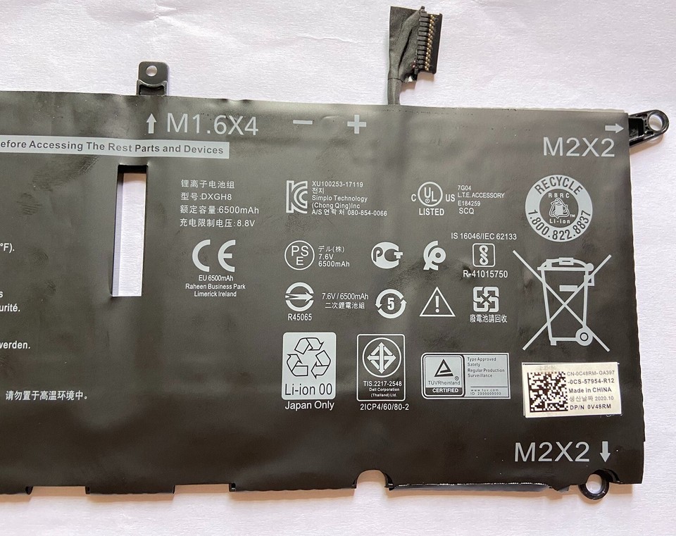 NEW Genuine DXGH8 Battery For XPS 13-5390 9370 9380 G8VCF H754V P82G002 ...