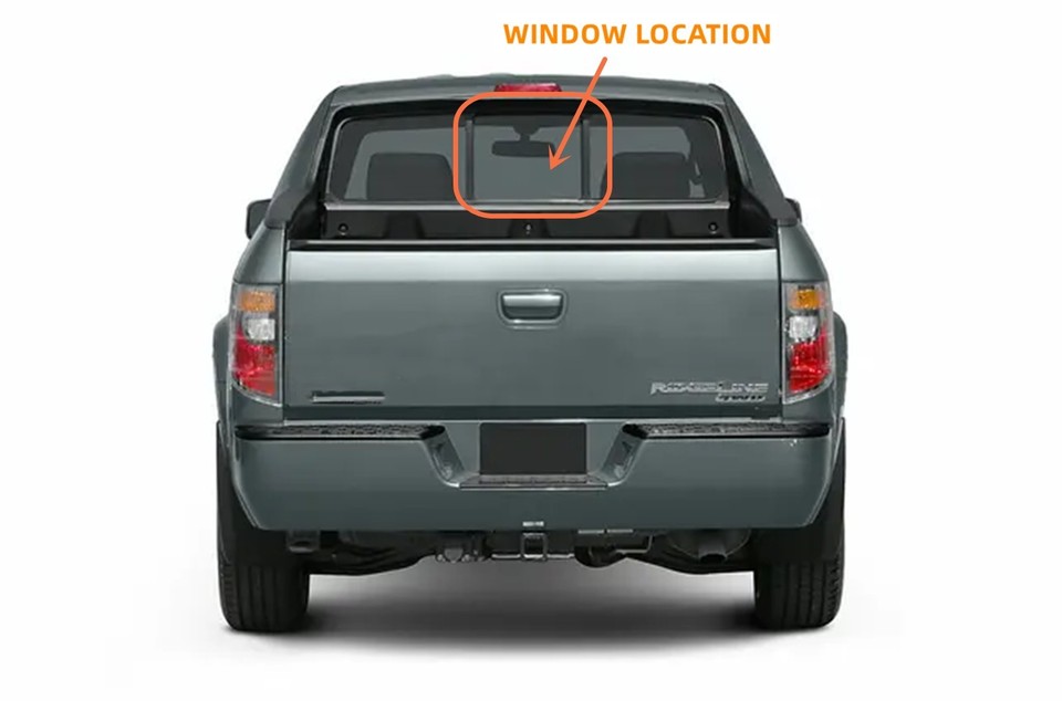 Back Slider Window Center Piece Glass Only For 2006-2014 Honda ...