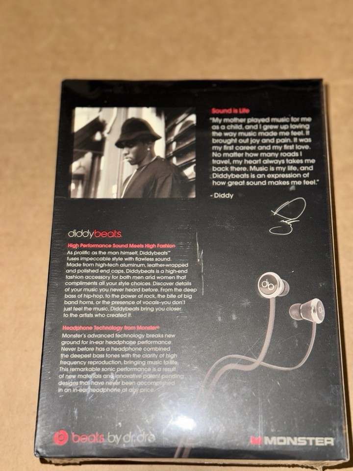 RARE NEW Unopened Monster Beats, Diddy Beats By Dr. Dre, In-Ear ...