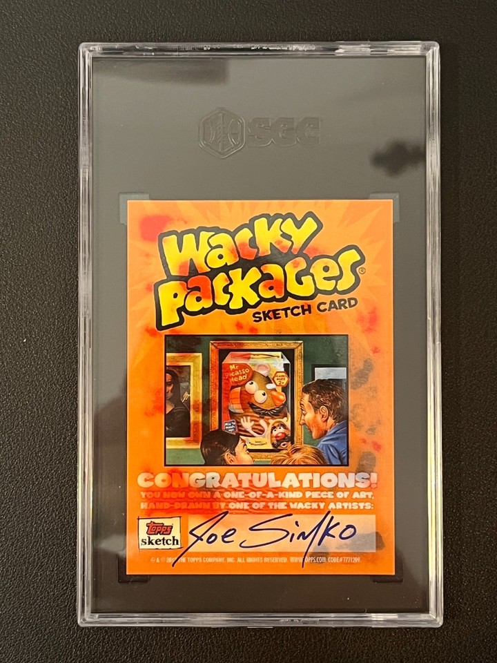 Cap'N Crud 2012 Topps Wacky Packages Joe Simko Auto Artist Sketch Card SGC A | eBay