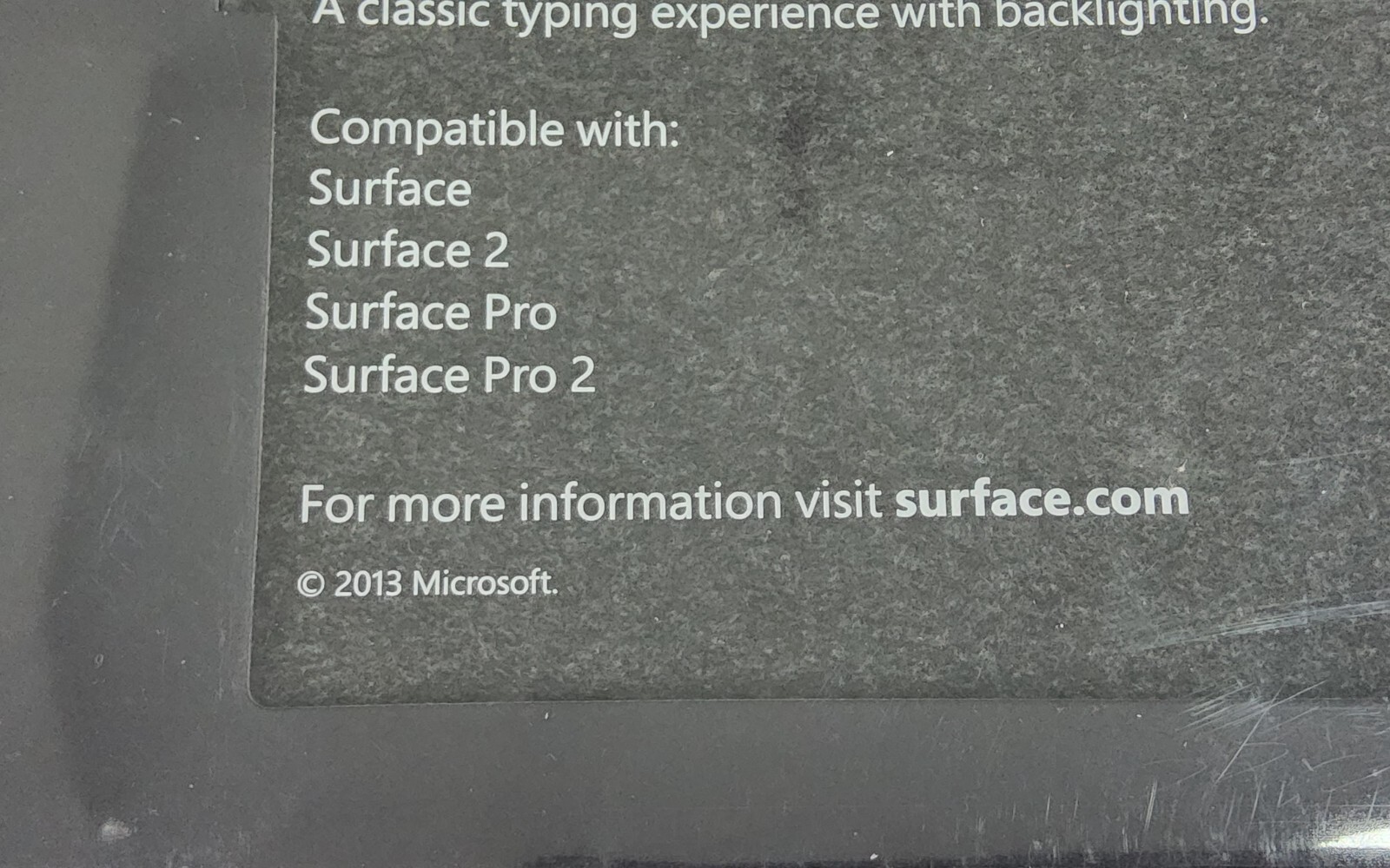 Microsoft Surface keyboard w Backlight 1 2 & Pro 1 2 1561 RT Type Cover ...
