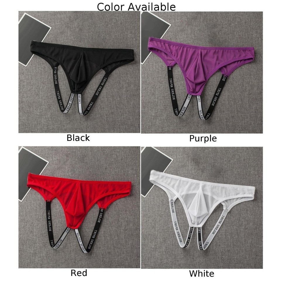 Mens Jock Strap Mesh Breathable Underwear Backless Pouch Jockstrap ...