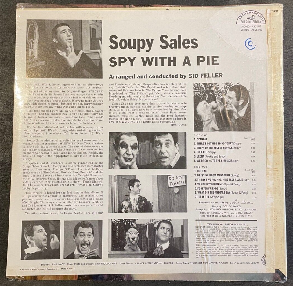 SOUPY SALES-SPY WITH A PIE ABC-503 MONO LP RECORD VINYL-NEW/SEALED-MINT ...
