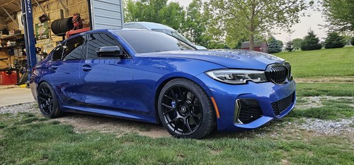 18" 18x8.5 18x9.5 Staggered MFlow MFR1 Wheels Black Fit Mercedes VW BMW ...