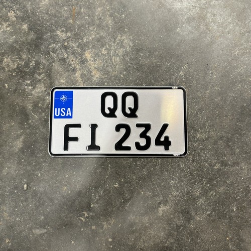 US Military License Plate Germany USA European Armed Forces Overseas QQ ...