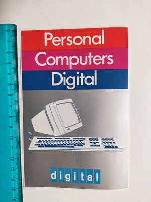 Adhesive Personal Computers Digital Sticker Autocollant Aufkleber 80s ...