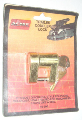 Acme 40-300 Trailer Coupler Lock Fits Most Quick Lock style Couplers w ...