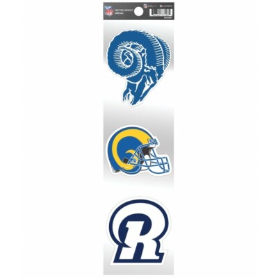 3" los angeles rams retro nfl football team logo pack vinyl decal ...
