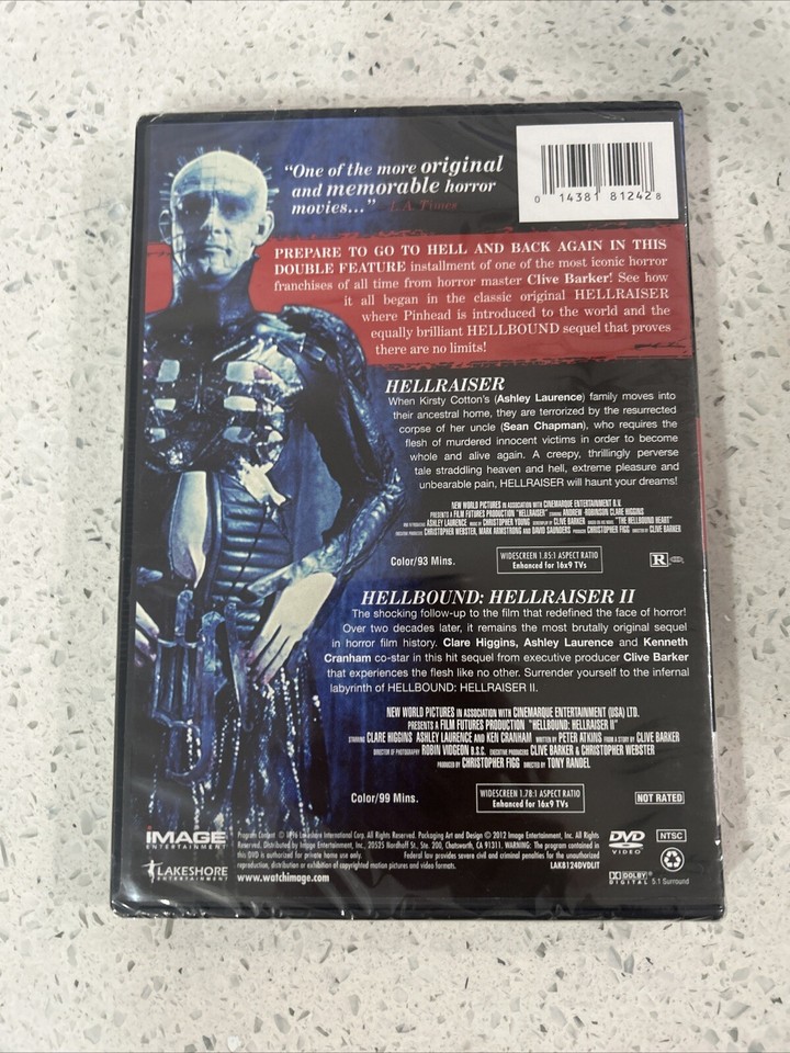 Horror Double Feature (Hellraiser / Hellbound: Hellraiser 2) 1996 DVD ...