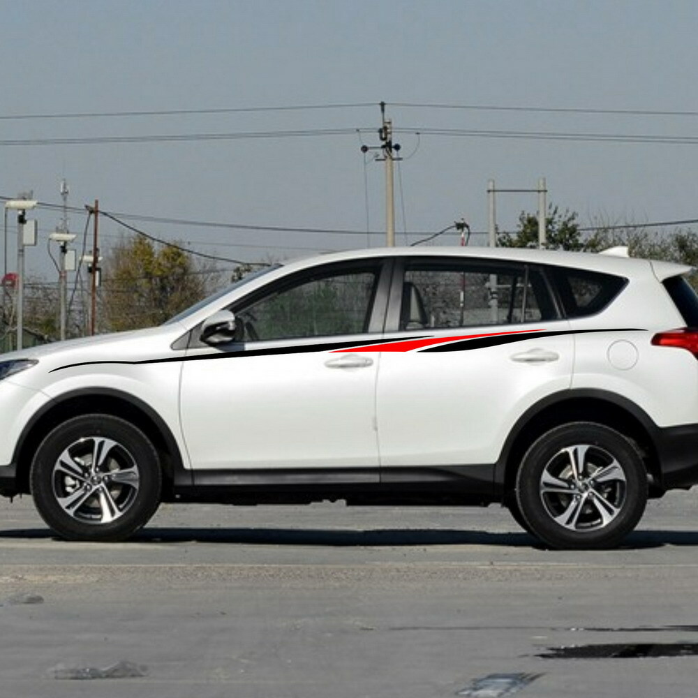 Car Upper Door Decals Stripes 130'' for RAV4 Highlander Vinyl Side ...