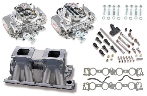 WEIAND TUNNEL RAM INTAKE KIT,2X4 4150,LINKAGE,GASKETS,STUDS,BIG BLOCK ...