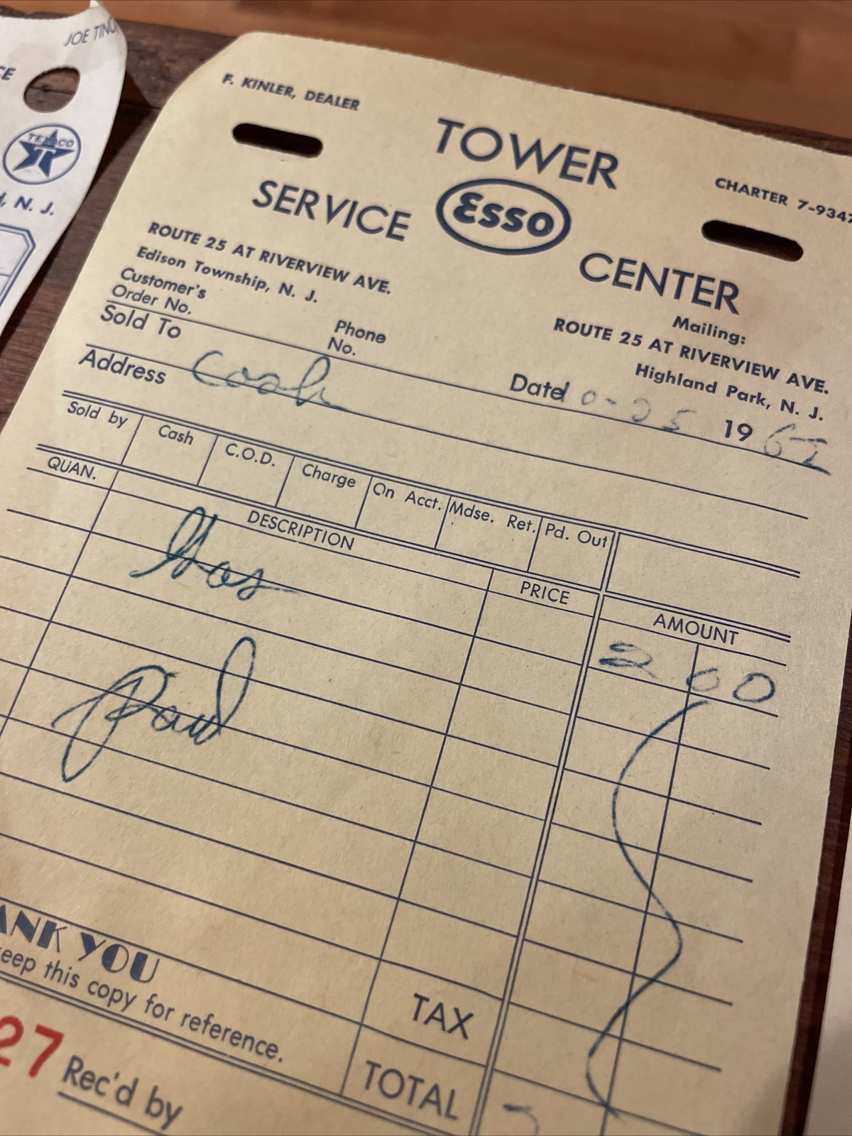 1962 Lot Gas Station Receipts SHELL ESSO CHEVRON AMOCO TEXACO - 27 ...