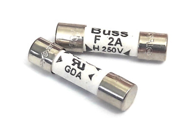 SET OF 2 BUSS GDA F 2A H 250V F2AH250V BUSSMANN FUSES 5mm X 20mm | eBay