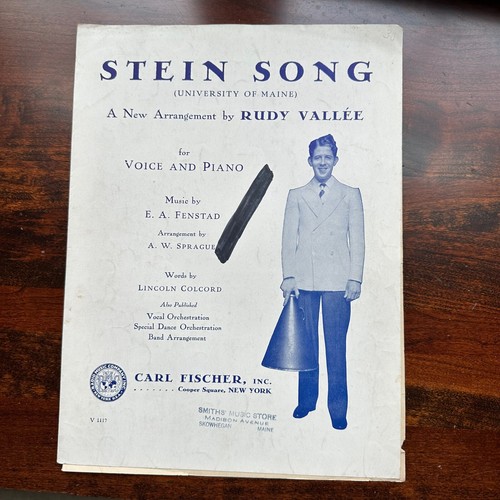 VINTAGE Stein Song Sheet Music 1930 University of Maine Rudy Vallee ...