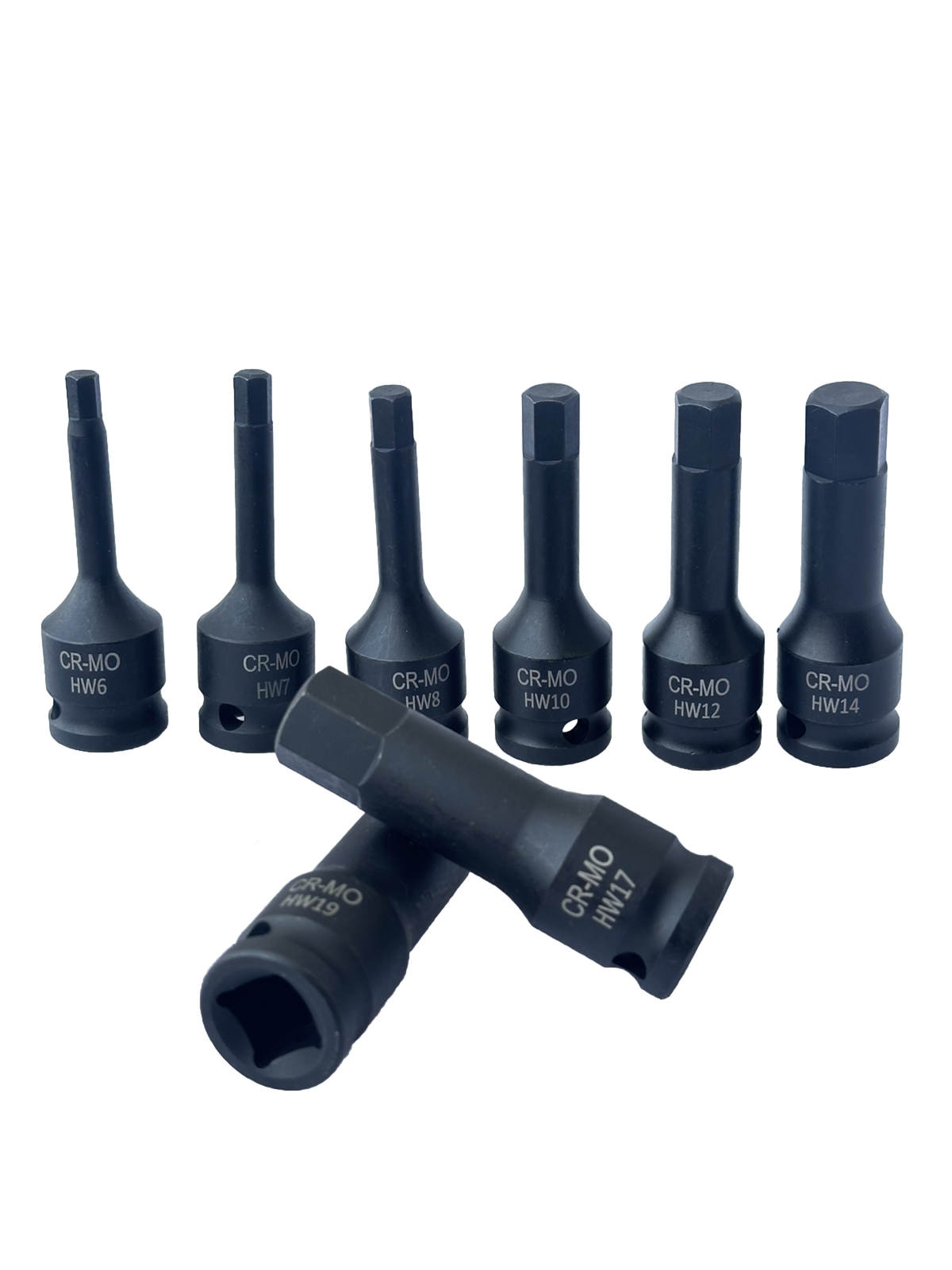 8Pcs 1/2" Dr Metric Hex Driver Long Impact Allen Torx Socket Bit 6-17mm ...