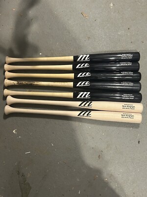 MLB GAME OFFICIAL Bats Belonging to Nick Kingham and Francisco Liriano ...