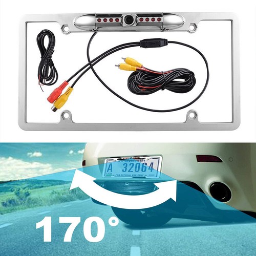 Backup Camera Night Vision Reverse US License Plate Frame Car Rear View ...