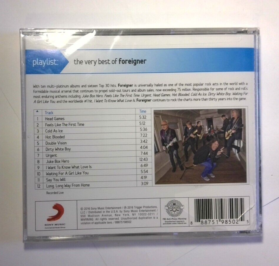 Playlist: Best of Foreigner [New CD] 888751985025 | eBay