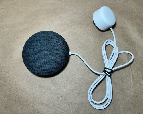 Google Nest Mini Dark Gray Charcoal Smart Speaker Wi-Fi Model H2C ...