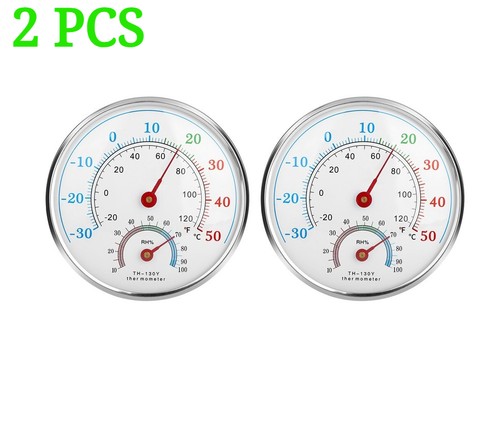 2pcs Analog Thermometer Hygrometer Humidity Meter Gauge Temperature ...