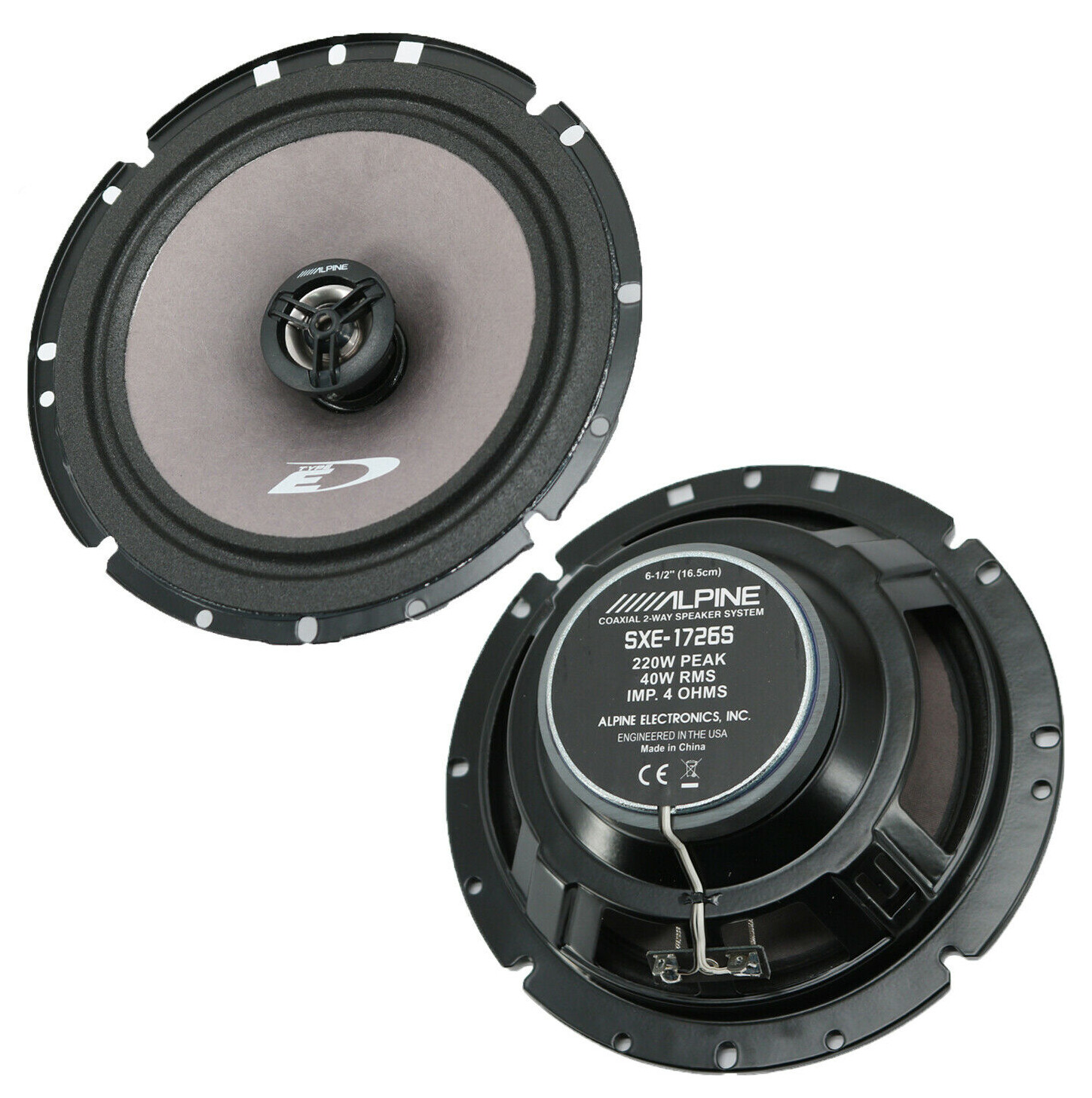 4x Alpine 6.5" Speakers + SoundXtreme 1-DIN CD AM FM USB Bluetooth Car ...