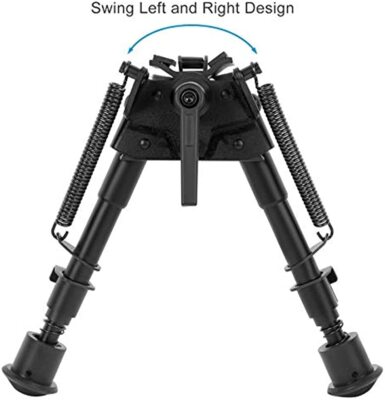 Pivot Tilting Rotating Rifle Bipod 6" to 9"Adjustable Hunting Bipod ...
