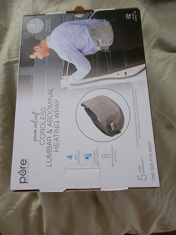Pore Enrichment Cordless Lumbar & Abdominal Heating Wrap -New Sealed | eBay