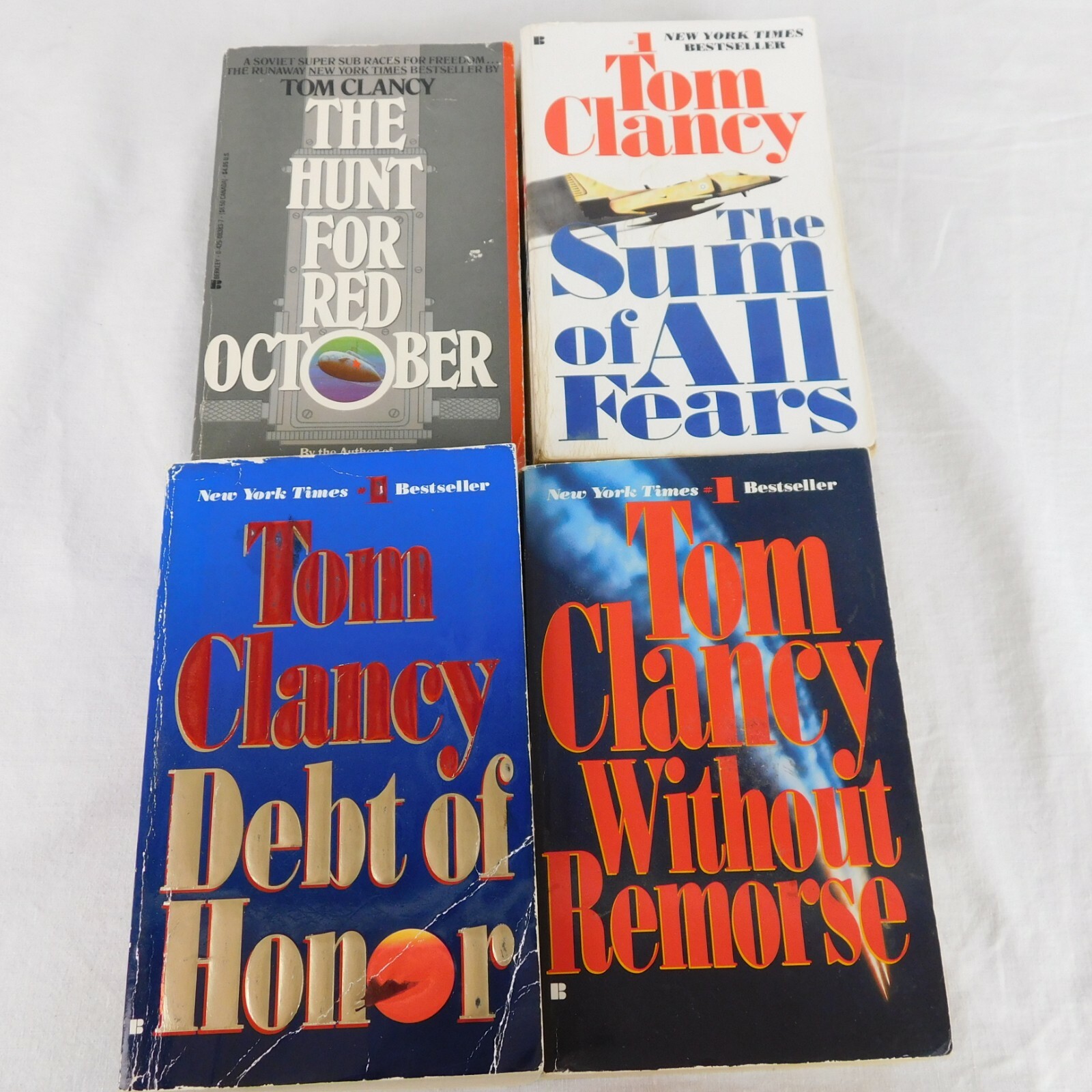 Lot of 5 Tom Clancy Jack Ryan John Clark Novels 4 PB 1 HCDJ Hunt for ...