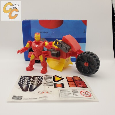 Incomplete MARVEL Mega Bloks 91292 Iron Man Bike Marvel Easter Egg RARE ...