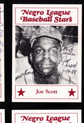 1986 Joe Scott SIGNED & DATED Negro League Baseball Stars #58 Larry ...
