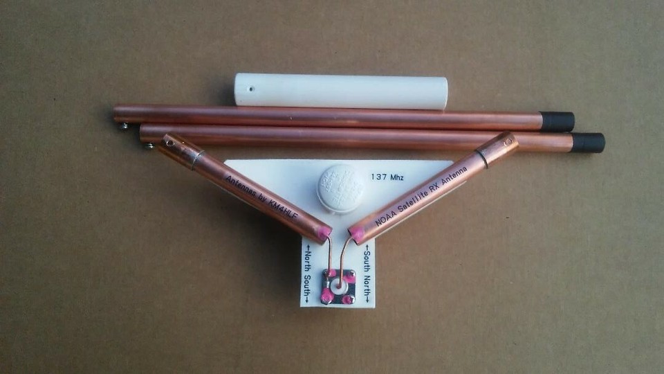 137 Mhz V-DIPOLE ANTENNA FOR RECEIVING NOAA WEATHER SATELLITE IMAGES | eBay