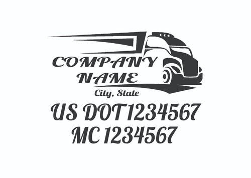 2 Custom US DOT Truck vinyl Decals , US dot Stickers, Truck Door ...