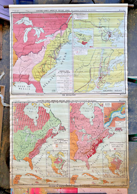Entire US - Antique School Map
