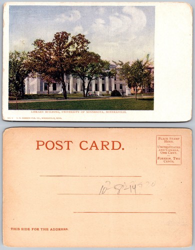 Library Building University of Minnesota Minneapolis Postcard | eBay