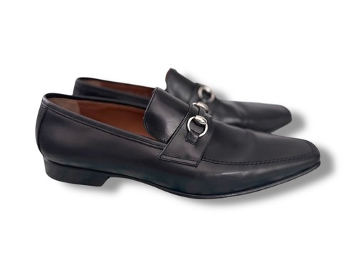 Stemar Black Leather Horsebit Loafers Shoes Men's 11 Italian Made | eBay