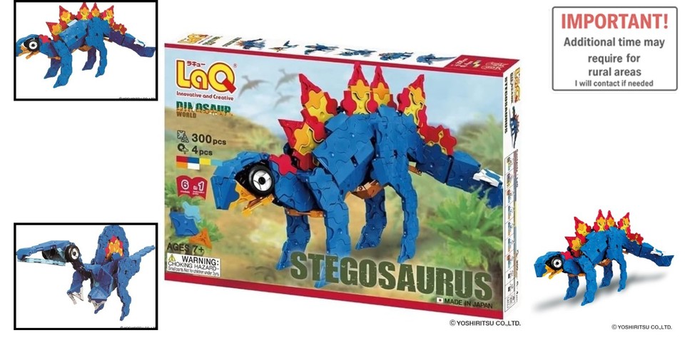 Unlock STEM Learning: Dinosaur World Stegosaurus Building Set - 300 Fun ...