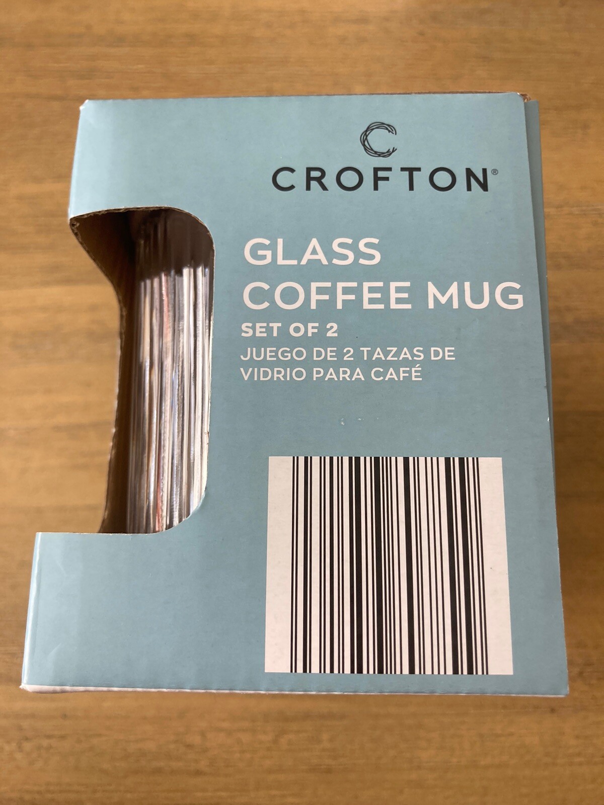 New CROFTON Glass Coffee Mugs with Lid, Clear Coffee Cups, Classical ...