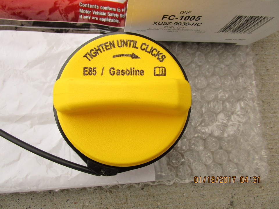 08 - 10 FORD F-150 E85 FLEX FUEL GAS TANK FILLER CAP WITH TETHER NEW FC ...