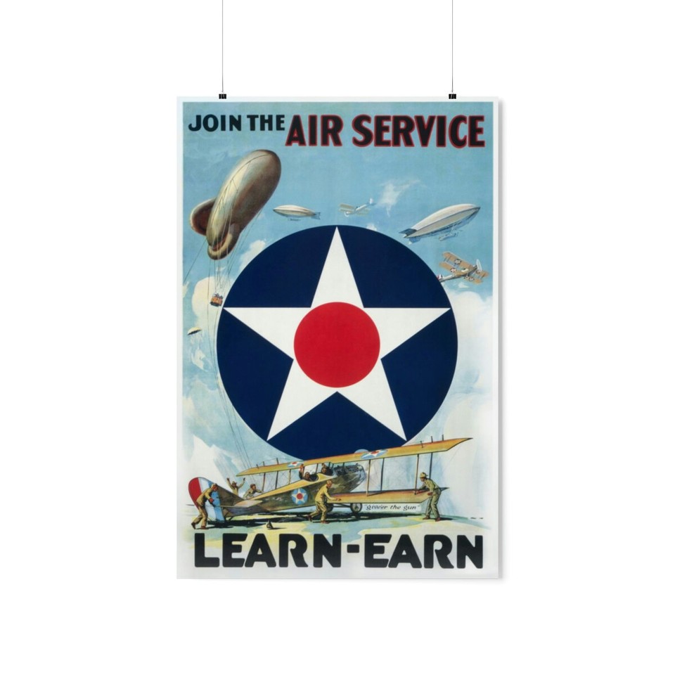WW1 US Aviation Recruiting Propaganda Poster 24x36 inches | WWI Air ...