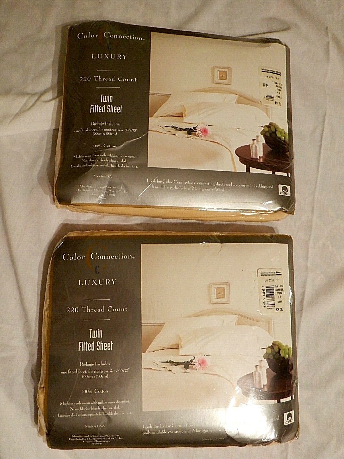 Vintage Twin Fitted Sheets New in Packages Light gold by Westpoint ...