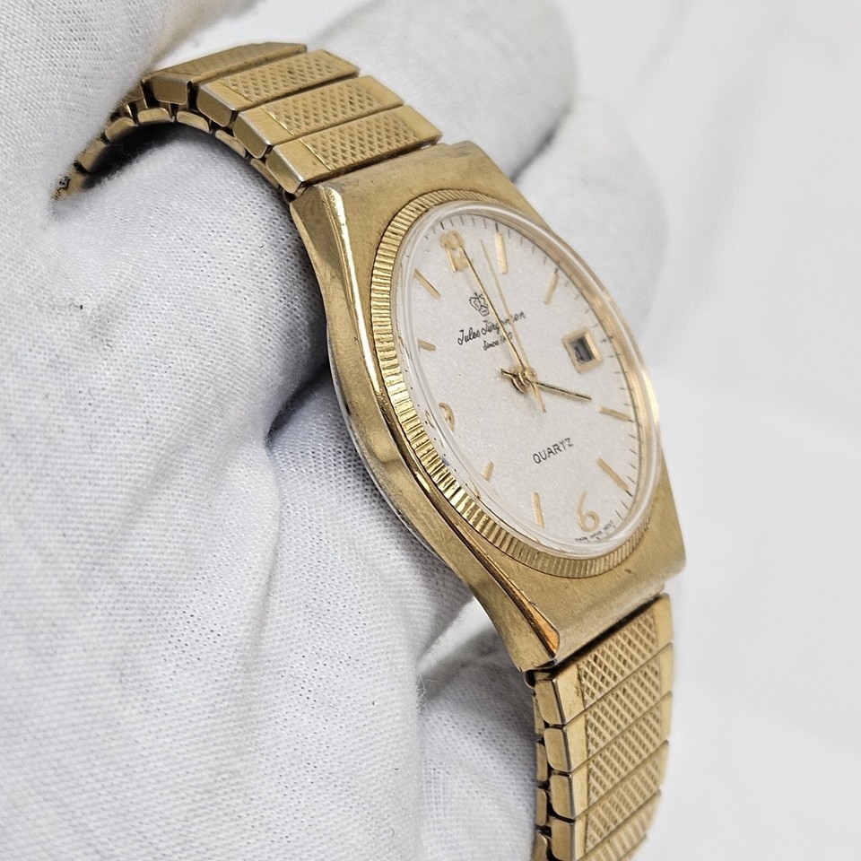 Vintage Jules Jurgensen 4482 Men s Watch Gold Tone Date Quartz New vintage-jules-jurgensen-4482-men-s-watch-gold-tone-date-quartz-new