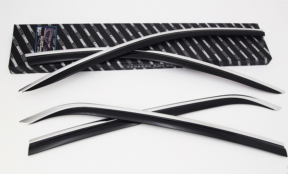 Chrome Edge Smoke Window Shade Rain Vent Visor (Fits : 2017 - 2022 ...