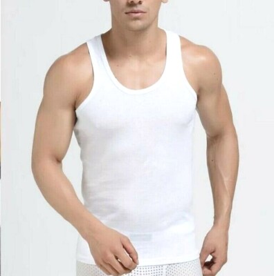 3 or 6 pr. Tank Top White Wife Beaters Tank Top Undershirt Mens Cotton ...