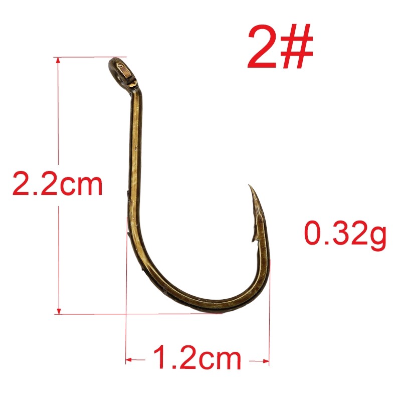 TEA COLOR 8299 Sharp Octopus Beak Baitholder Hooks Fishing Jig Circle ...