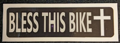 Bless This Bike Christian Jesus Motorcycle Helmet Sticker Biker Helmet ...